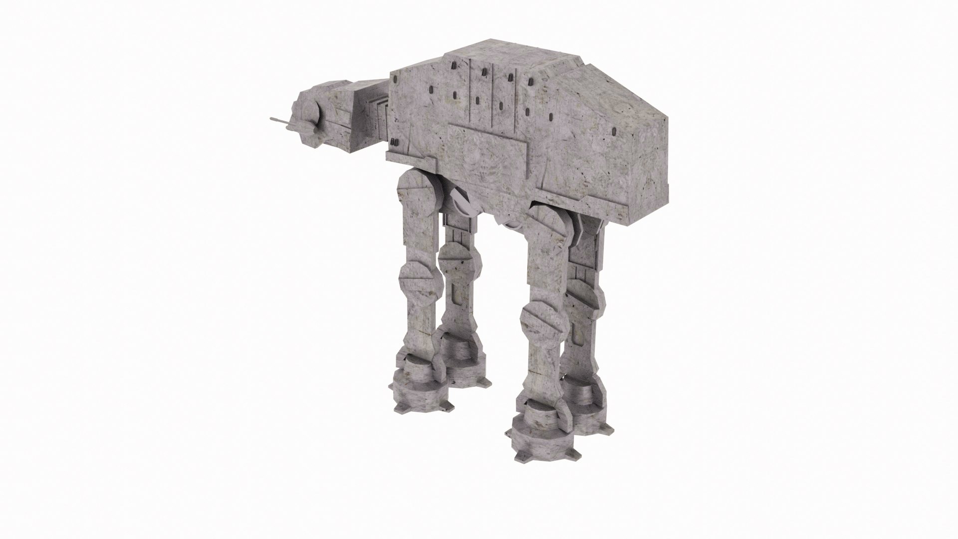 Low Poly Star Wars AT-AT Walker 3D Model - TurboSquid 1980360
