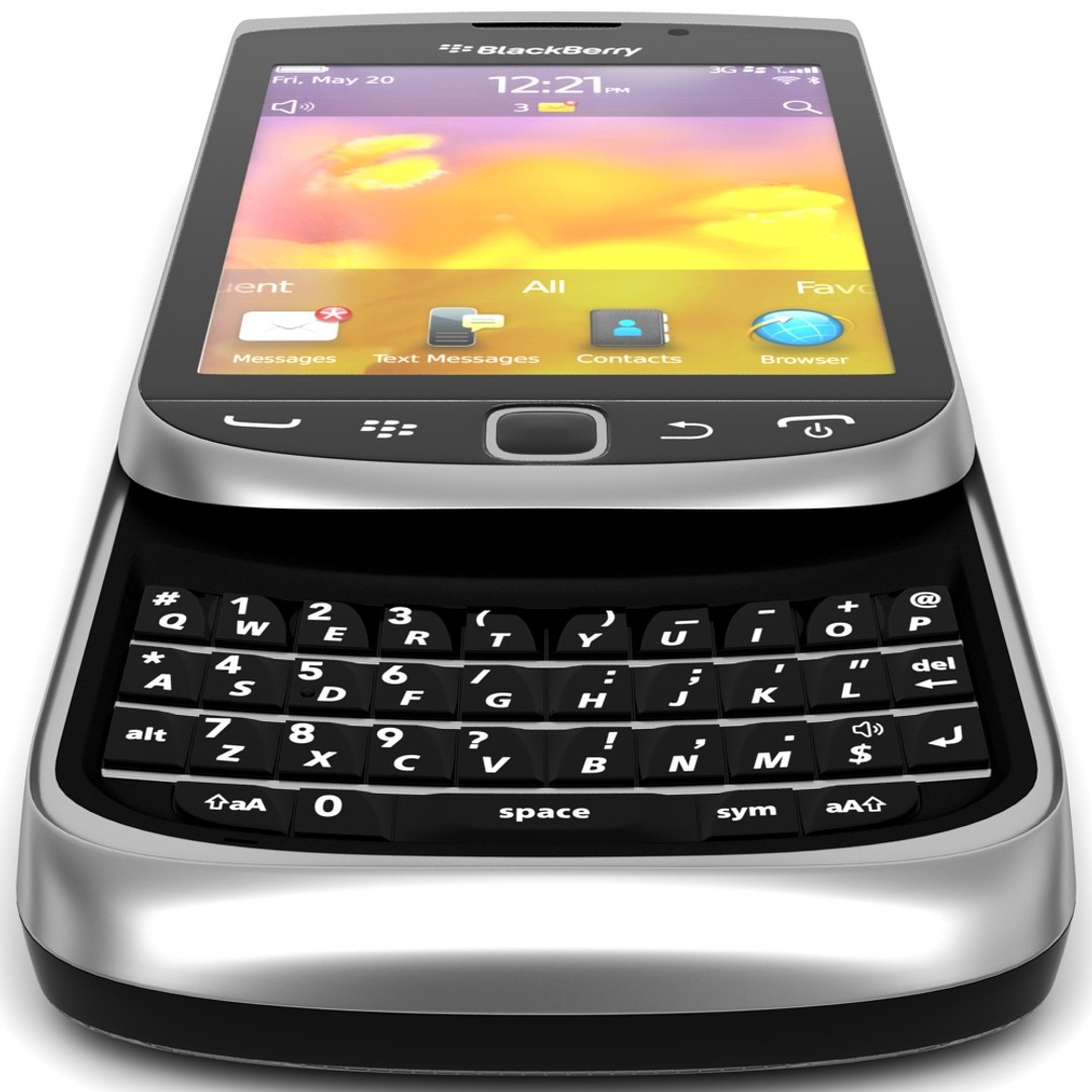 blackberry torch 9810 smartphone 3d model