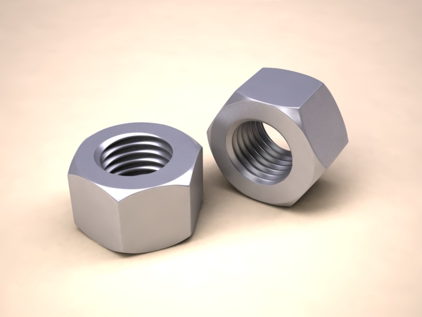 Iso M16 Nut 3d Model
