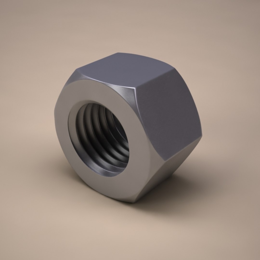 Iso M16 Nut 3d Model