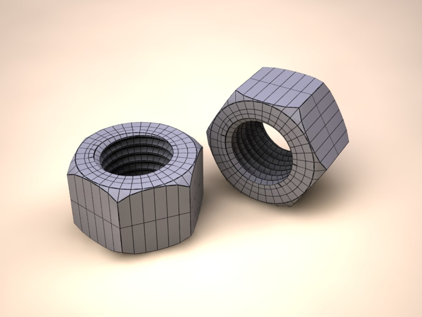 Iso M16 Nut 3d Model