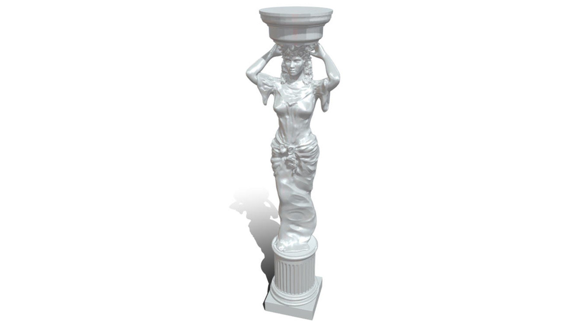 3D Round Column Women Model - TurboSquid 2166643