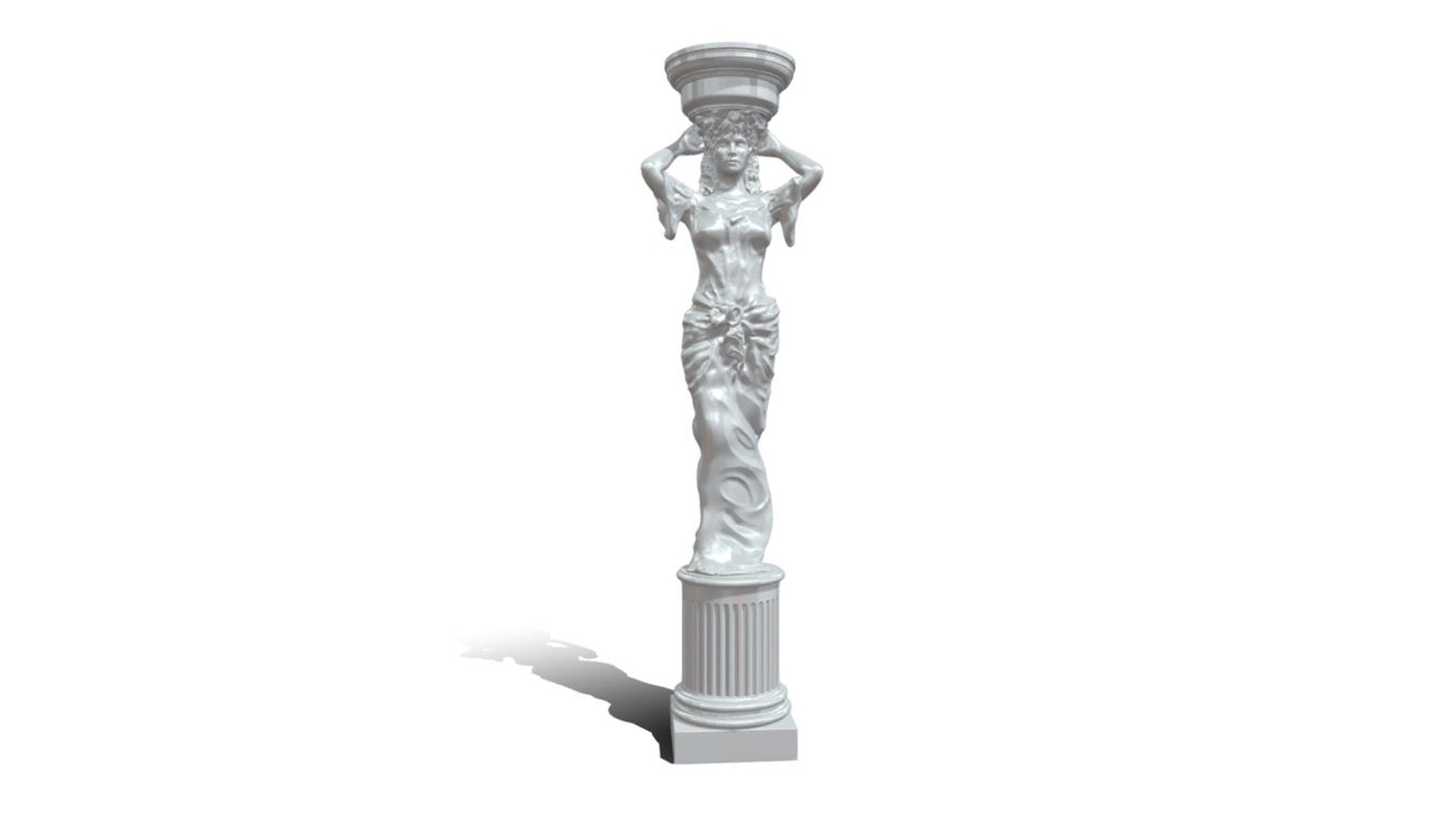 3D Round Column Women Model - TurboSquid 2166643
