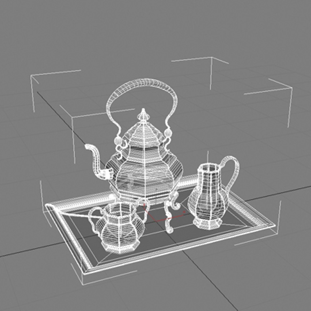 tea set 3d model