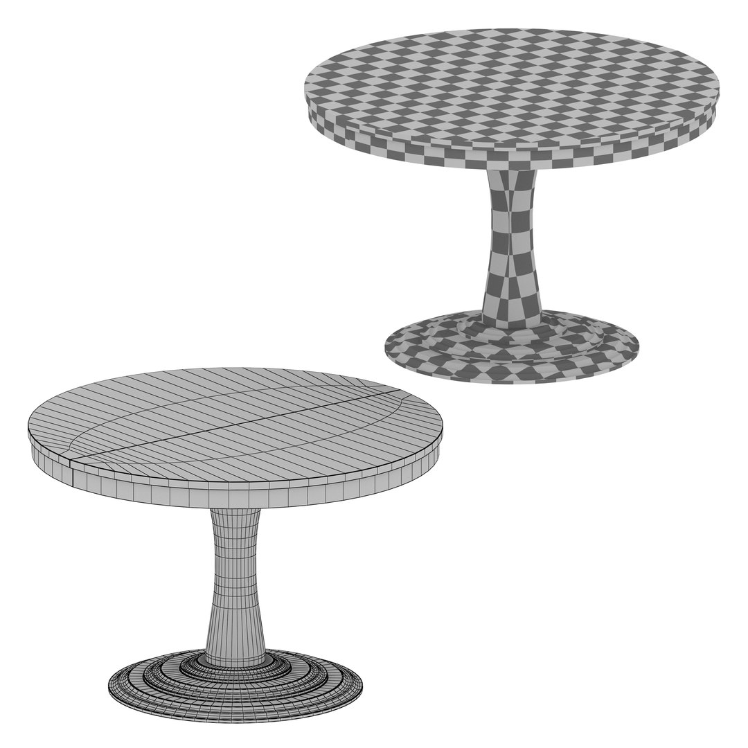 3D Aniston Black 45 Round Extension Dining Table Model - TurboSquid 1726937