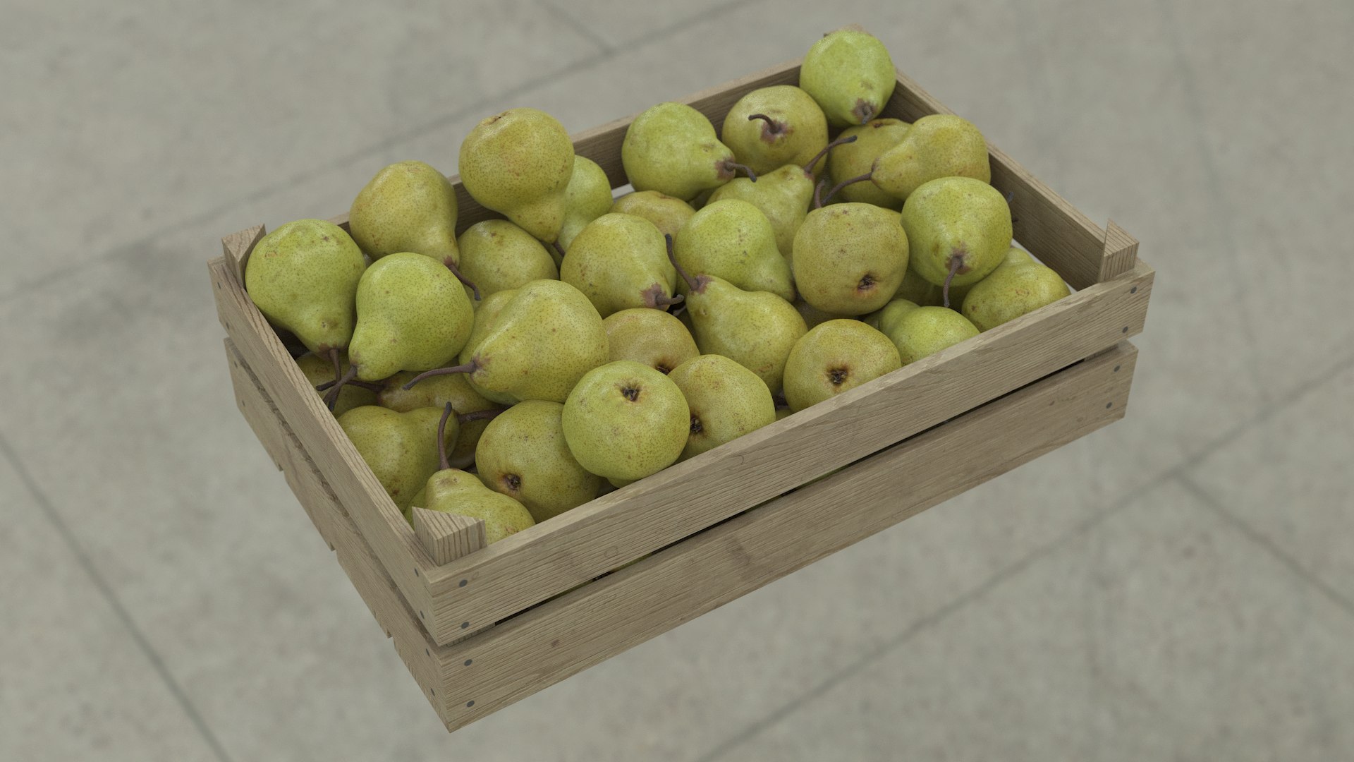 3D Pear Crate - TurboSquid 1885230