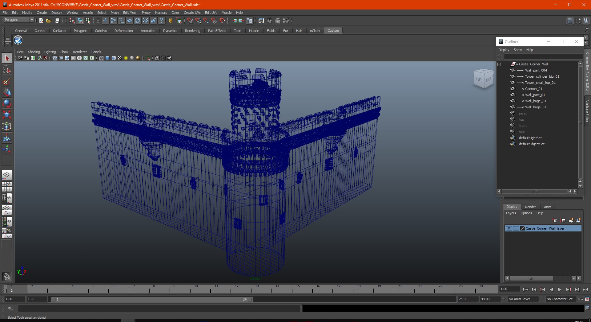 Castle Corner Wall Model - TurboSquid 1475643