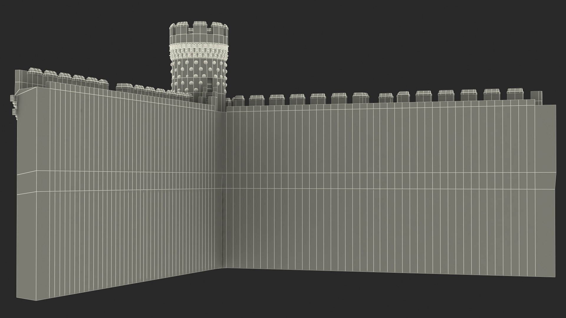 Castle Corner Wall Model - TurboSquid 1475643