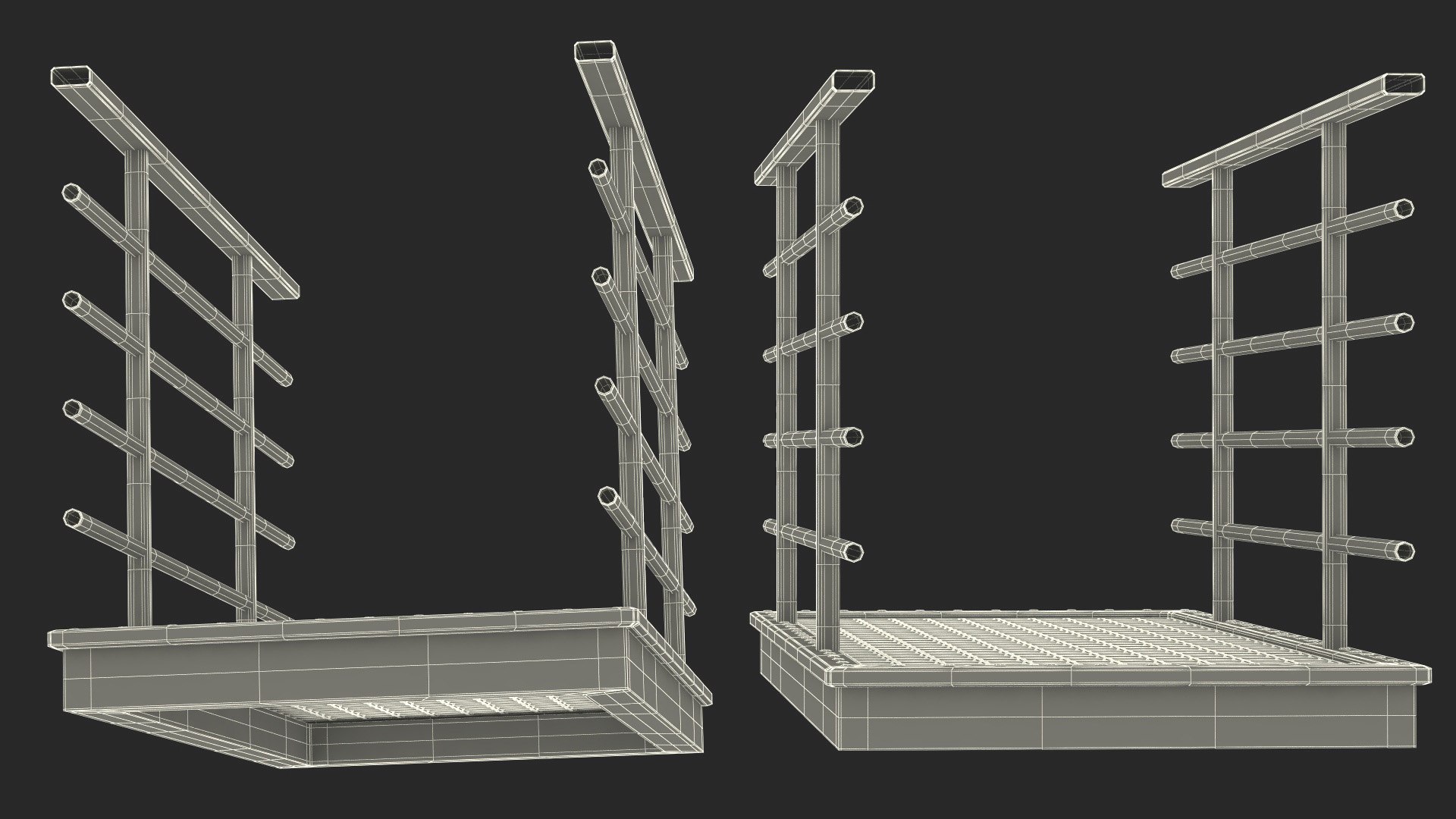 Straight Industrial Catwalk Middle 3D - TurboSquid 2166905