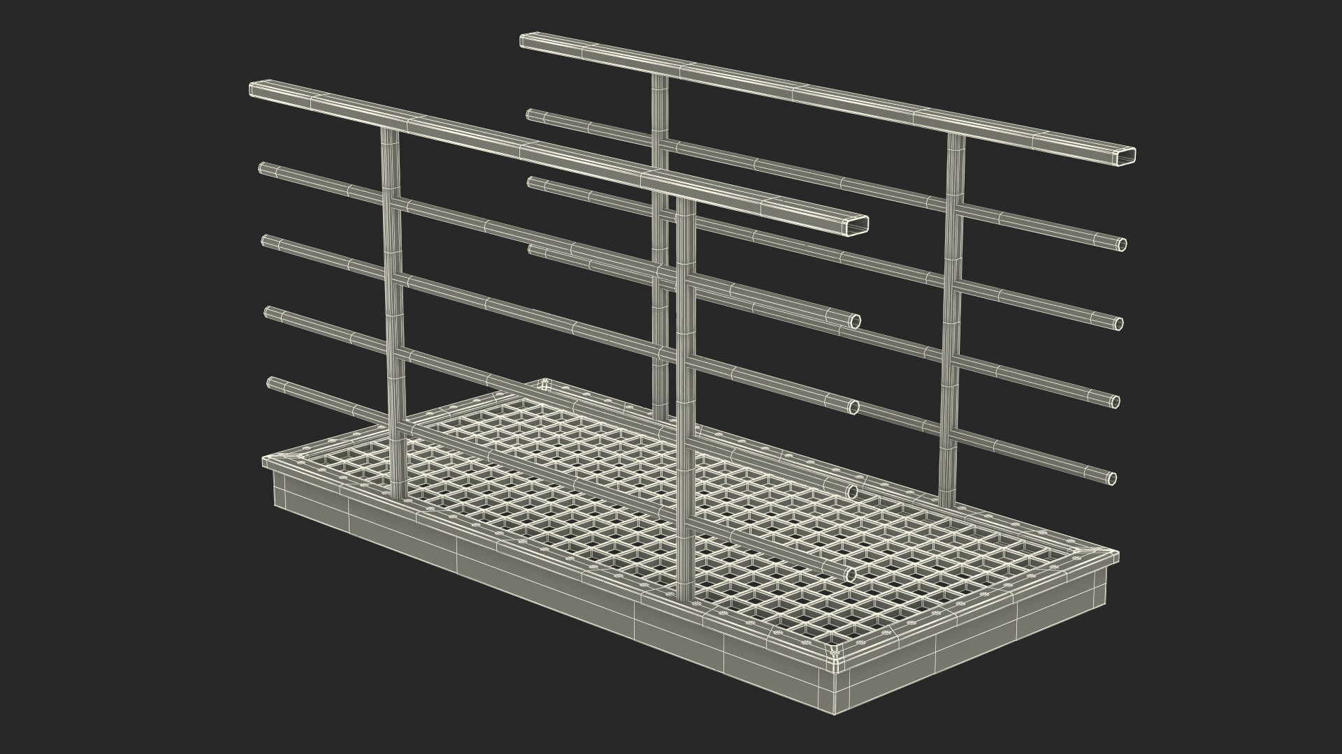 Straight Industrial Catwalk Middle 3D - TurboSquid 2166905
