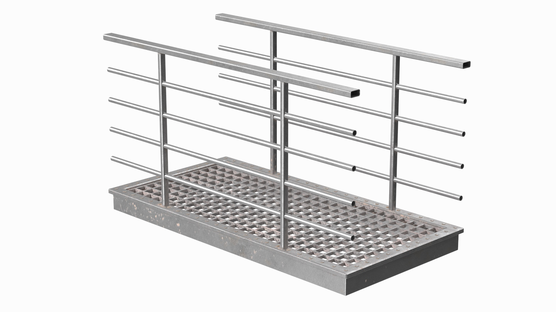 Straight Industrial Catwalk Middle 3D - TurboSquid 2166905