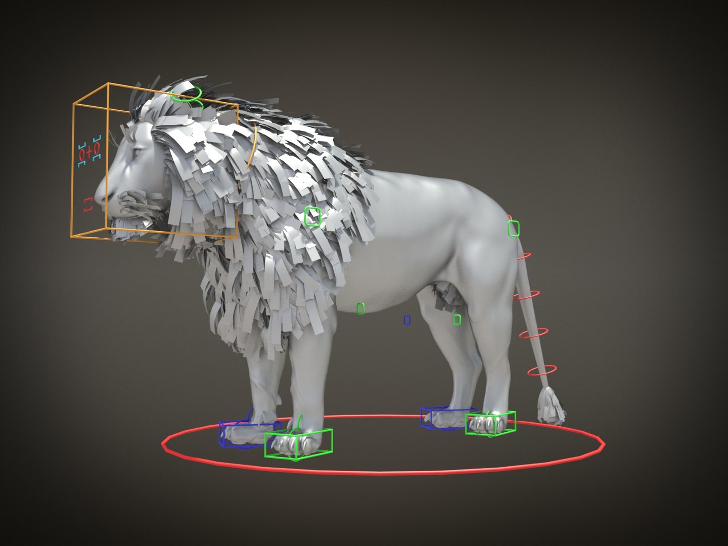 3d Rigged Lion King Hair Fur