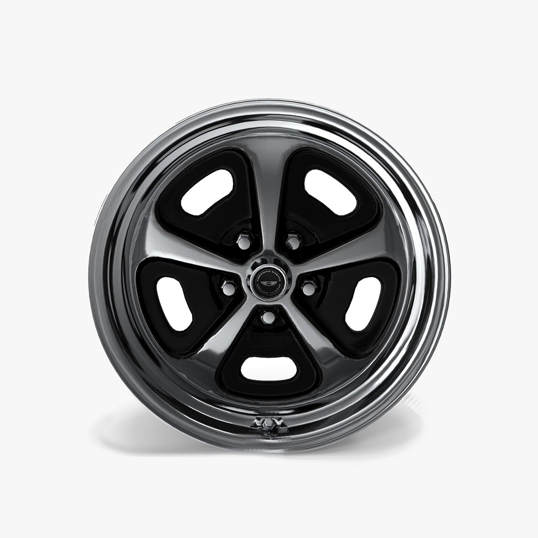 3D American Racing VN501 Wheel 17x7 Gloss Black Machined 1965-1973 ...