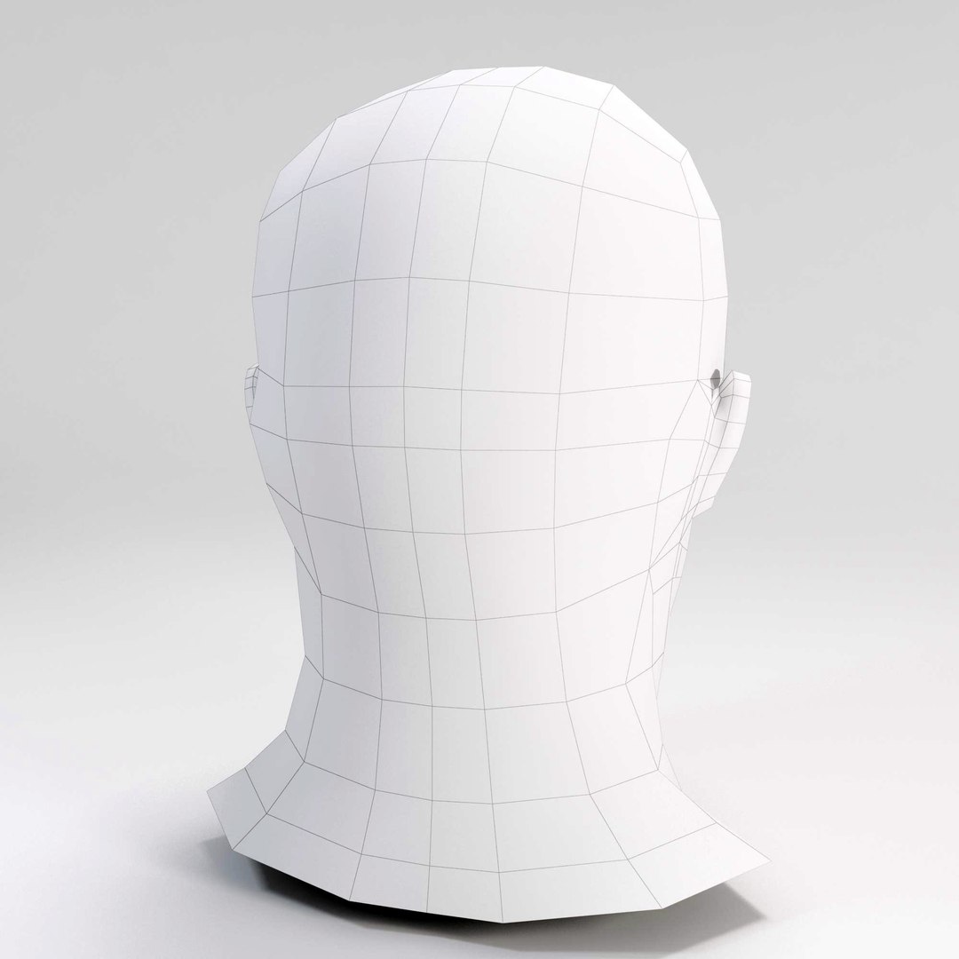 Free Basic Male Head 3d Model