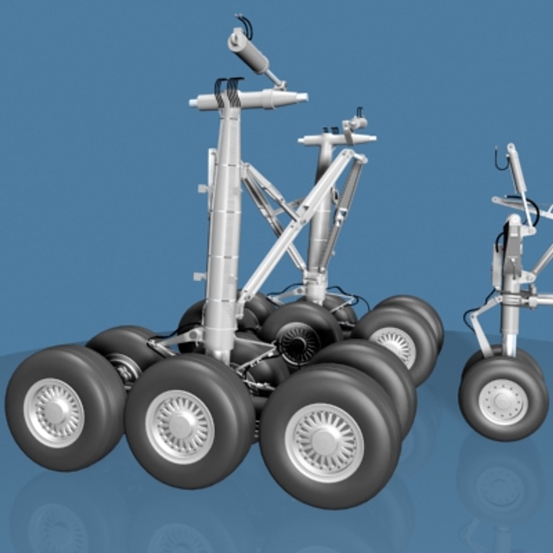 3d airline jet landing gear model