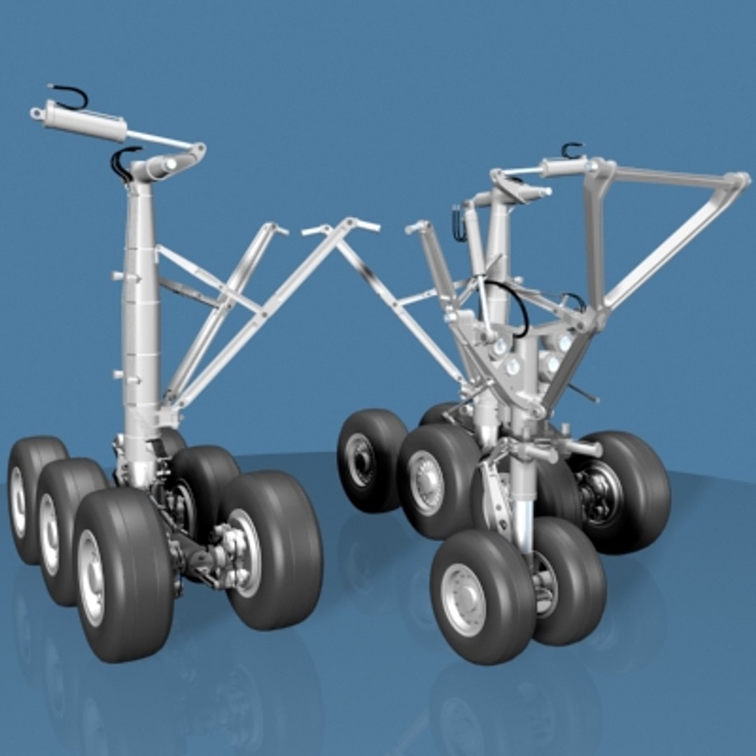 3d airline jet landing gear model