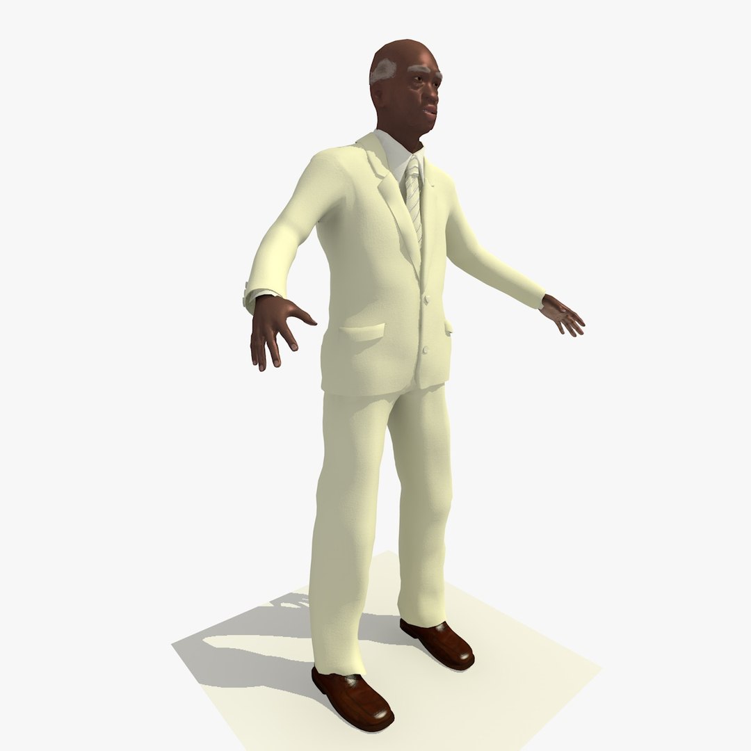 C4d Old African Male Man