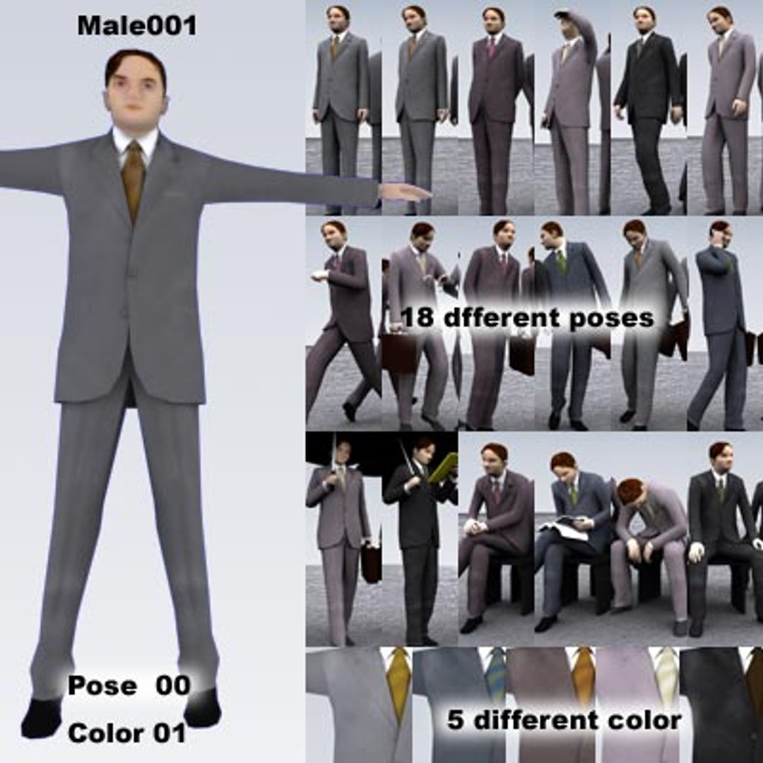 Male Man Person 3d Model