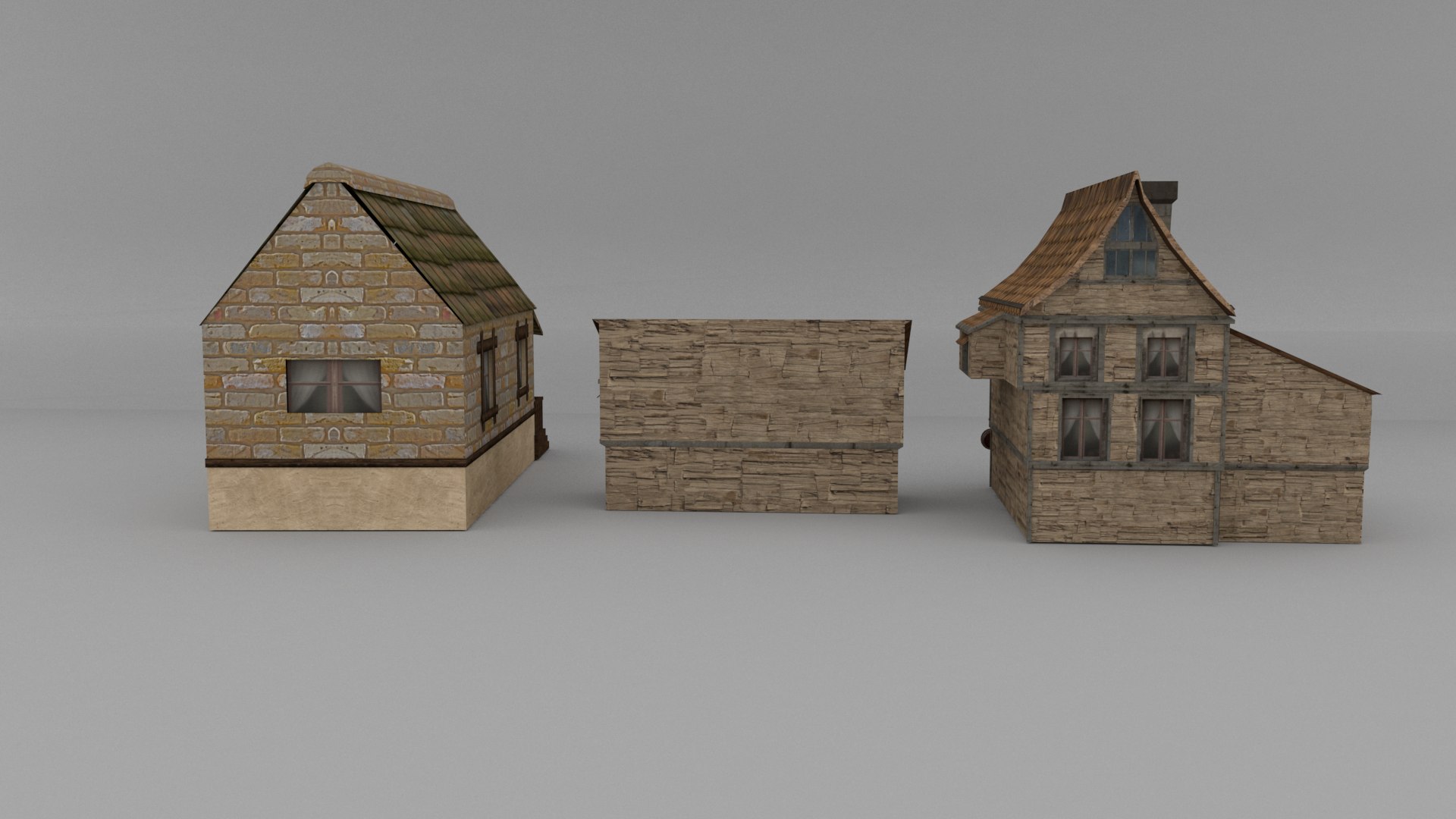 Medieval Town House Set 3D Model - TurboSquid 1334231
