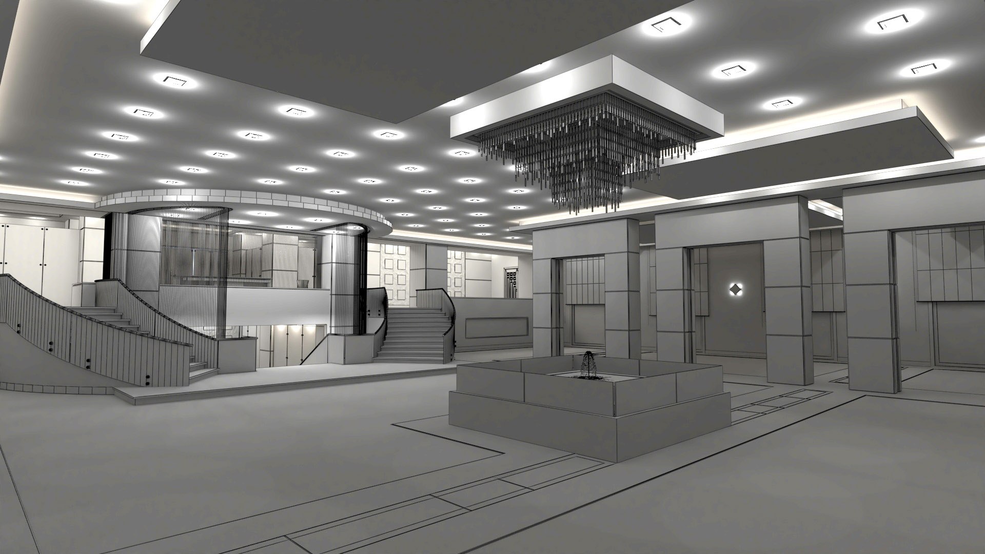 Convention Center 3D Model - TurboSquid 2027634