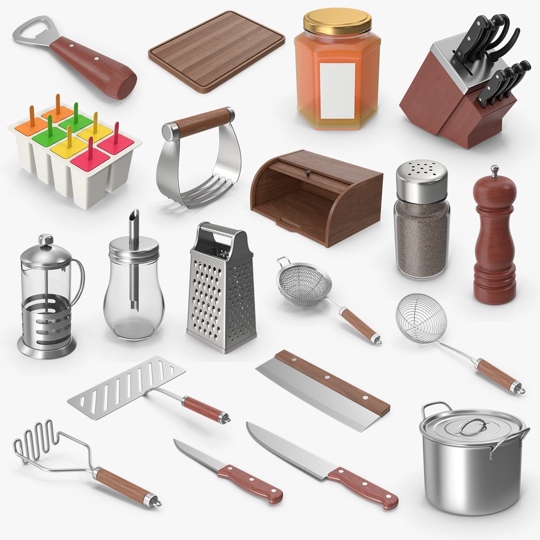20 Kitchen Utensil Models Collection 3D model - TurboSquid 2119414