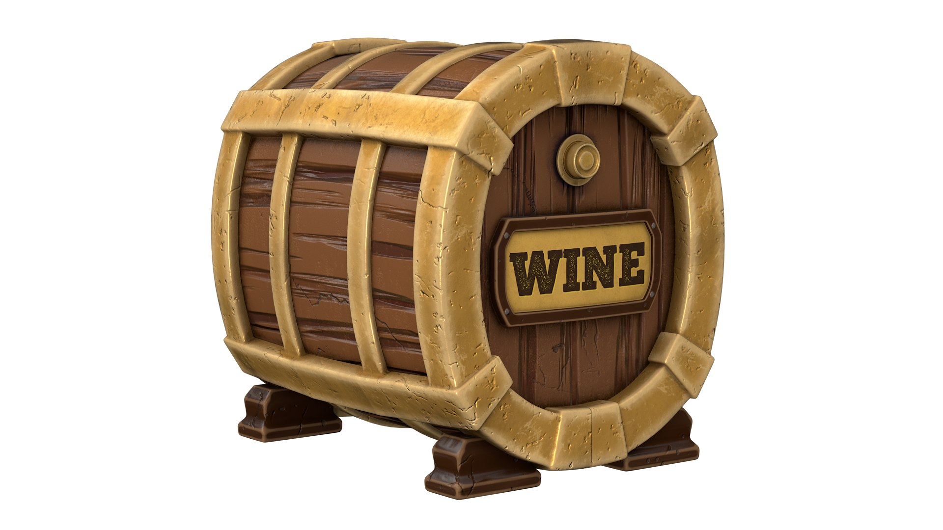 Cartoon Barrel 3D Model - TurboSquid 2117101