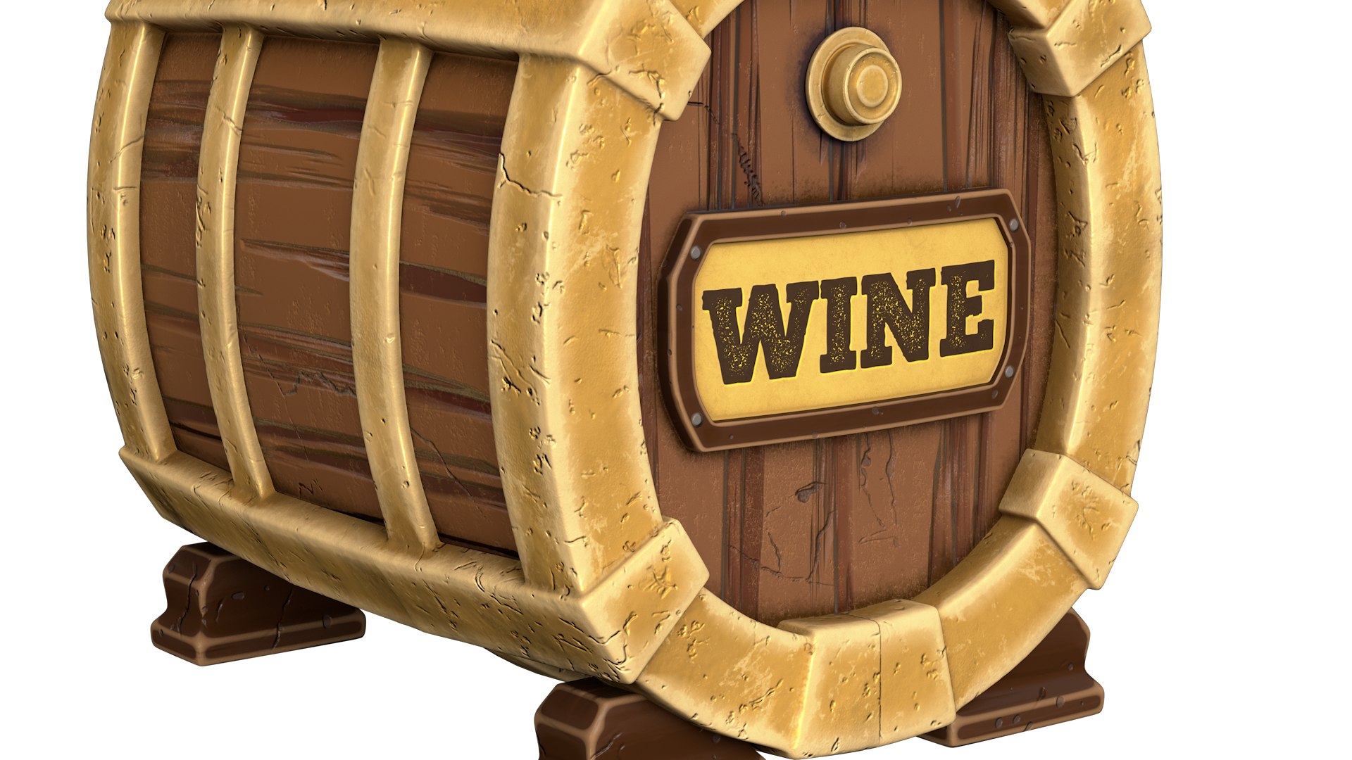 Cartoon Barrel 3D Model - TurboSquid 2117101