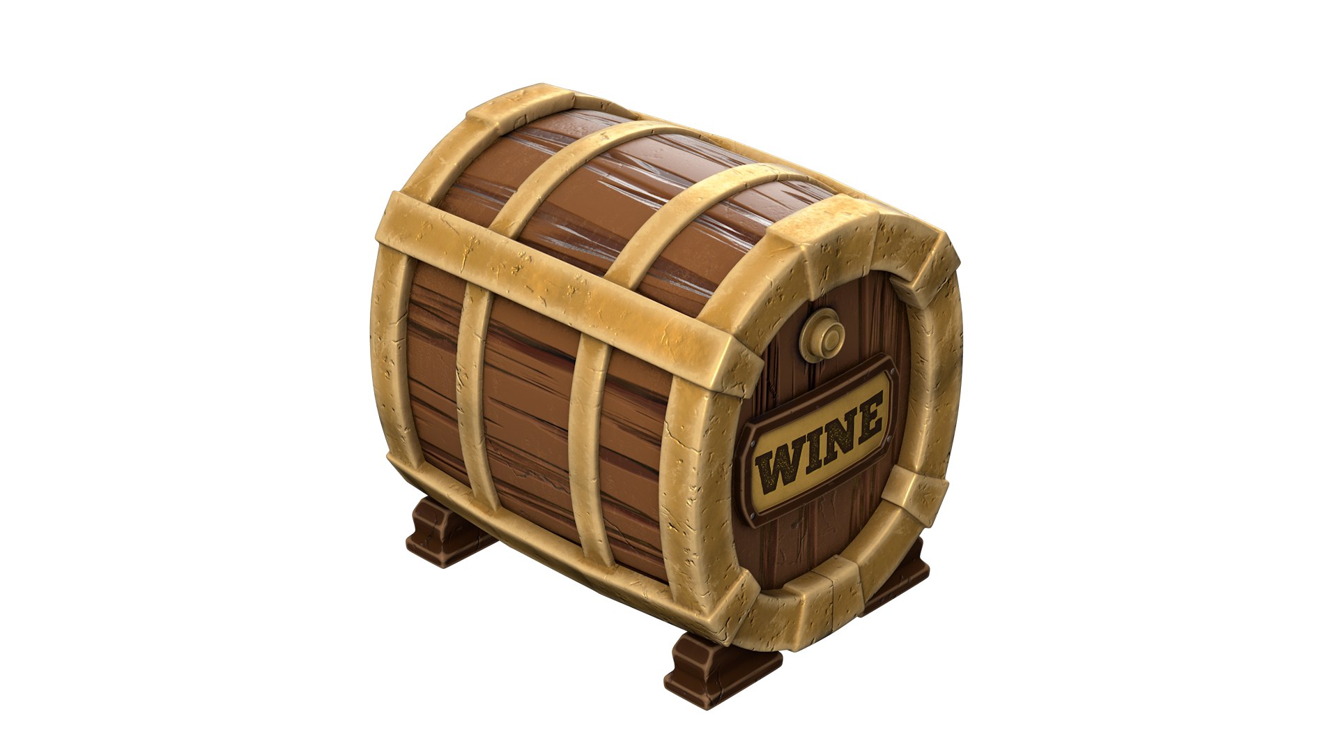 Cartoon Barrel 3D Model - TurboSquid 2117101