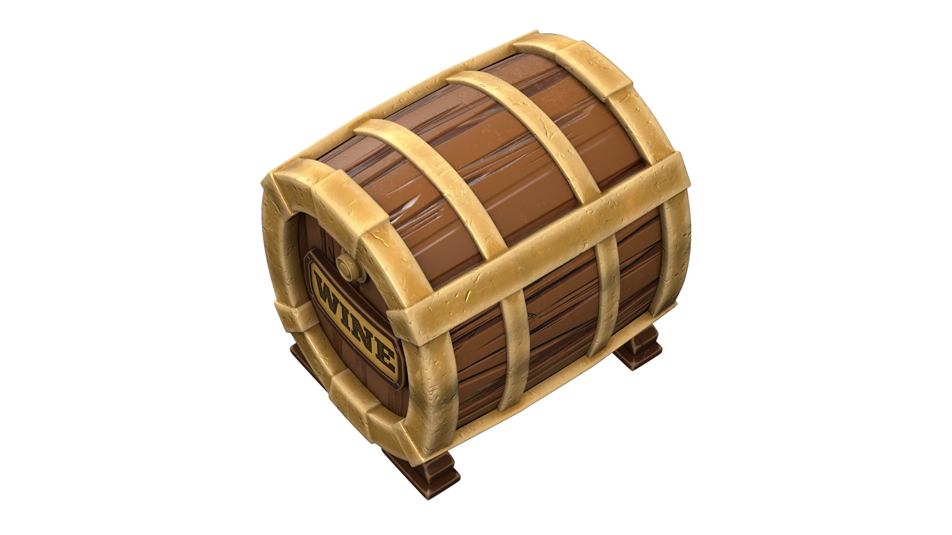 Cartoon Barrel 3D Model - TurboSquid 2117101