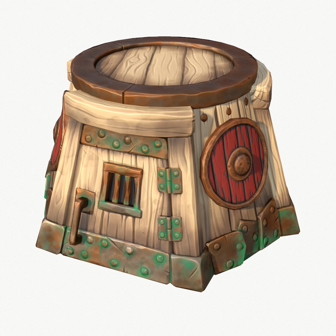 Cartoon Wooden Tower 3D Model - TurboSquid 1165985