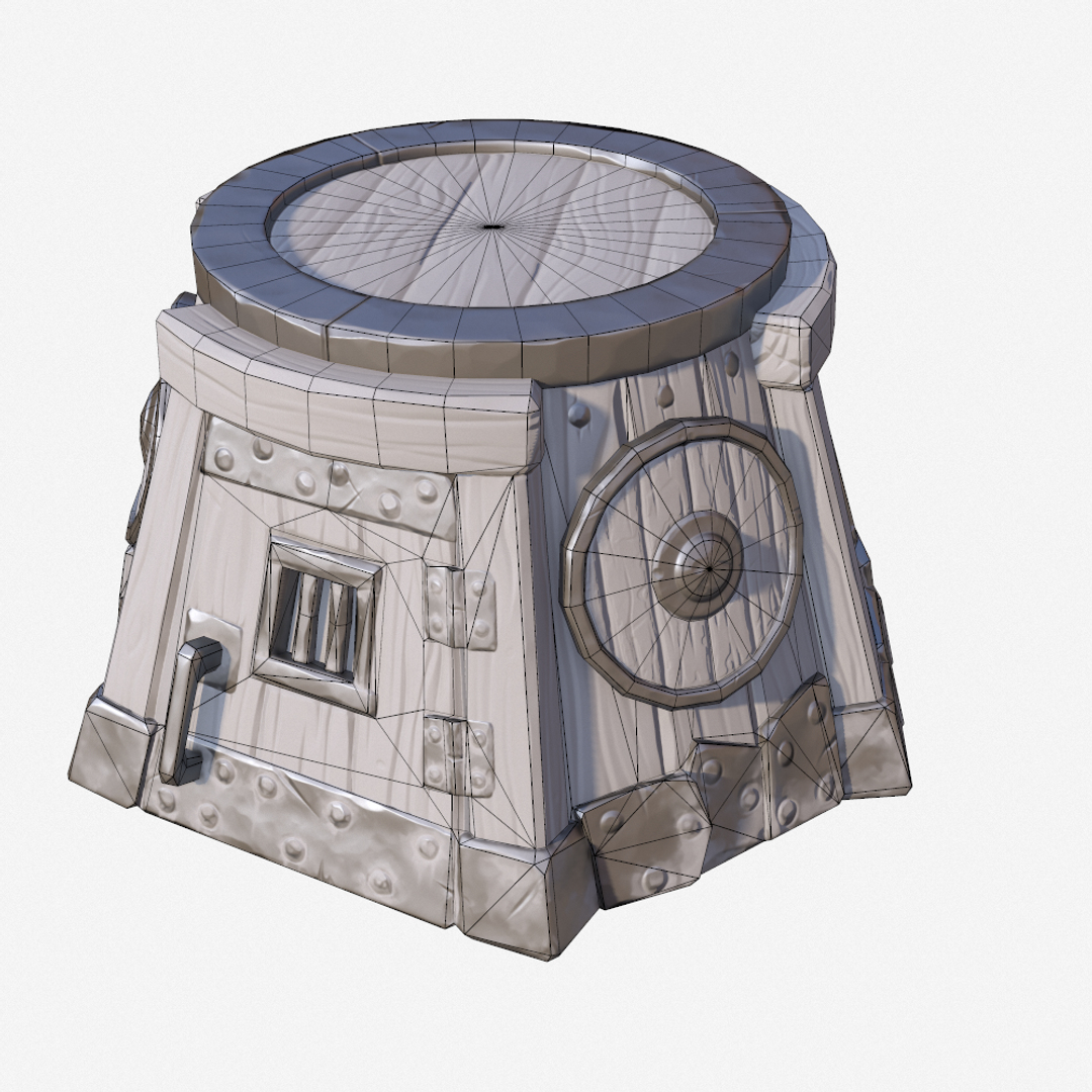 Cartoon Wooden Tower 3D Model - TurboSquid 1165985