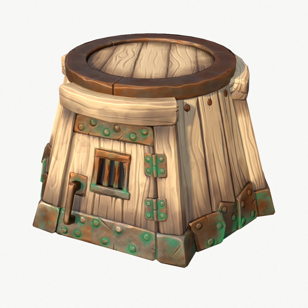Cartoon Wooden Tower 3D Model - TurboSquid 1165985