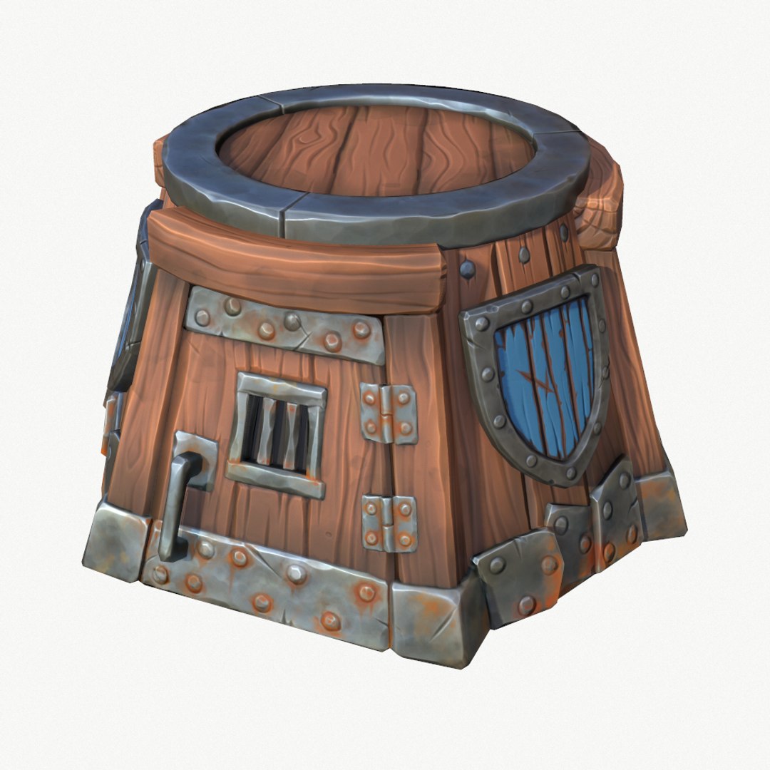 Cartoon Wooden Tower 3D Model - TurboSquid 1165985