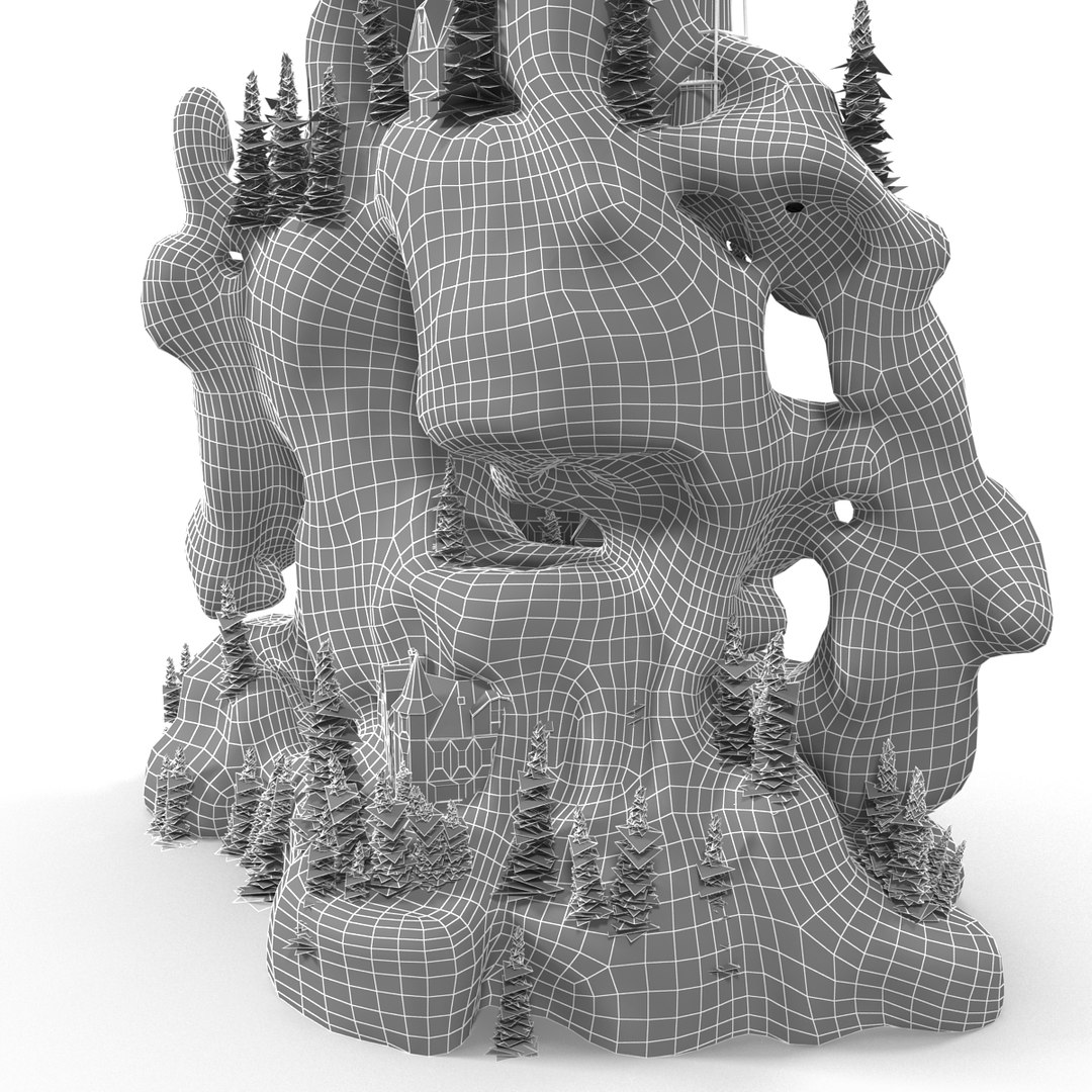 3d model rock big v2