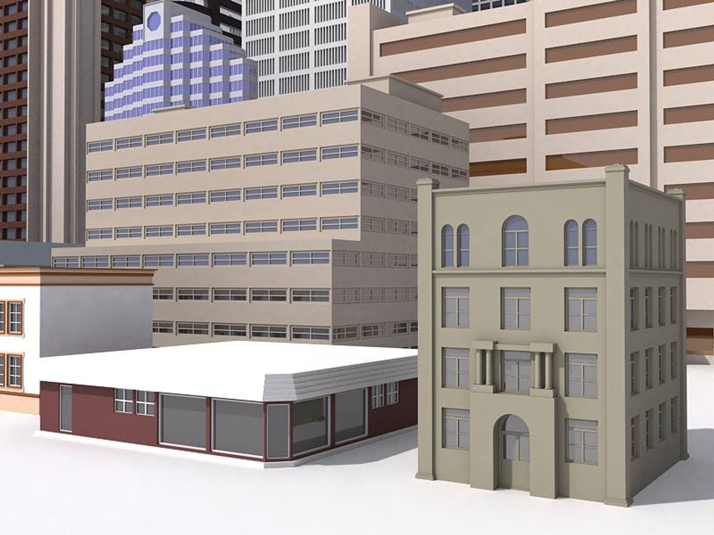 3d Small Medium Rise Buildings