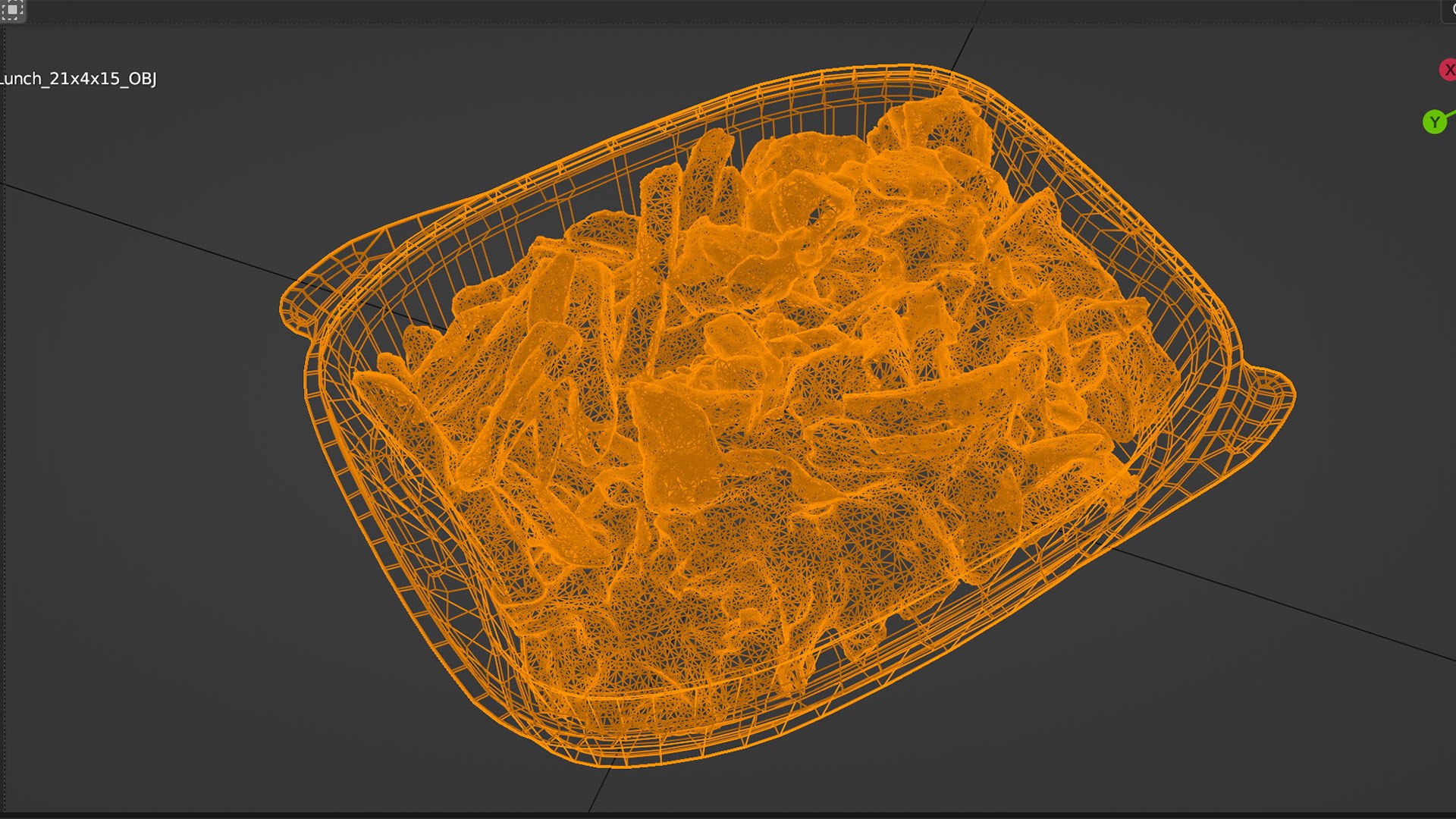 3D Poke bowl lunch box with fried potatoes chips chicken bell pepper - TurboSquid 2089394