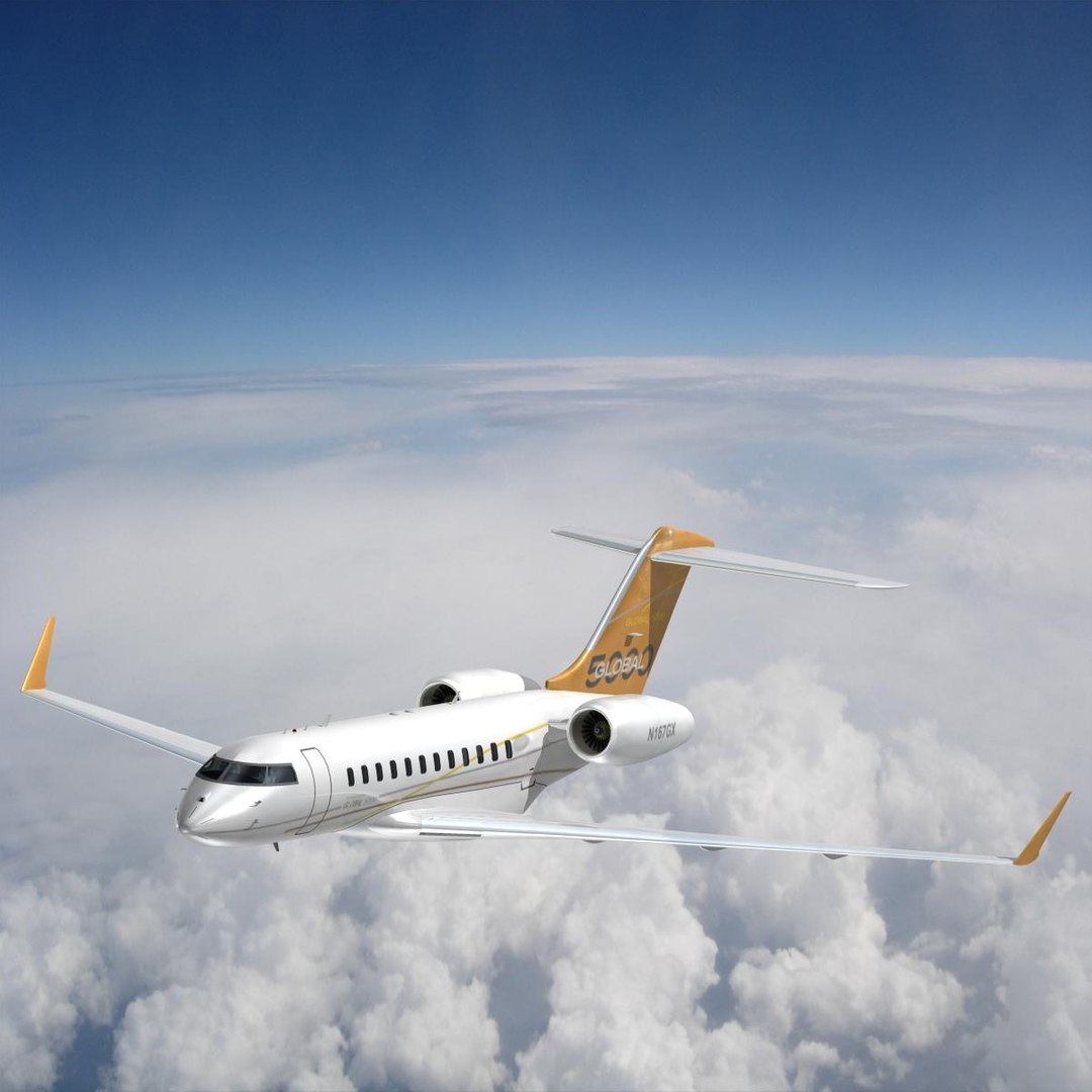 3d bombardier global 5000 model