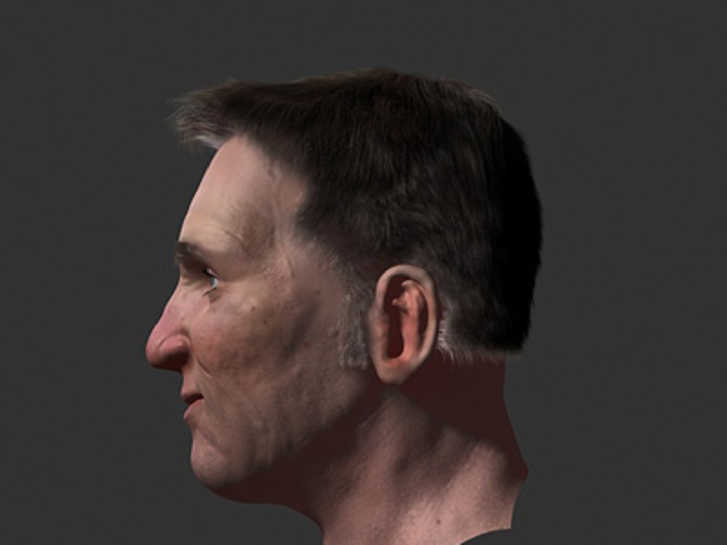 3d Realistic Human Head Skin Model