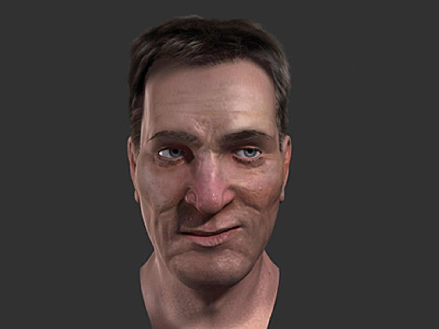 3d Realistic Human Head Skin Model
