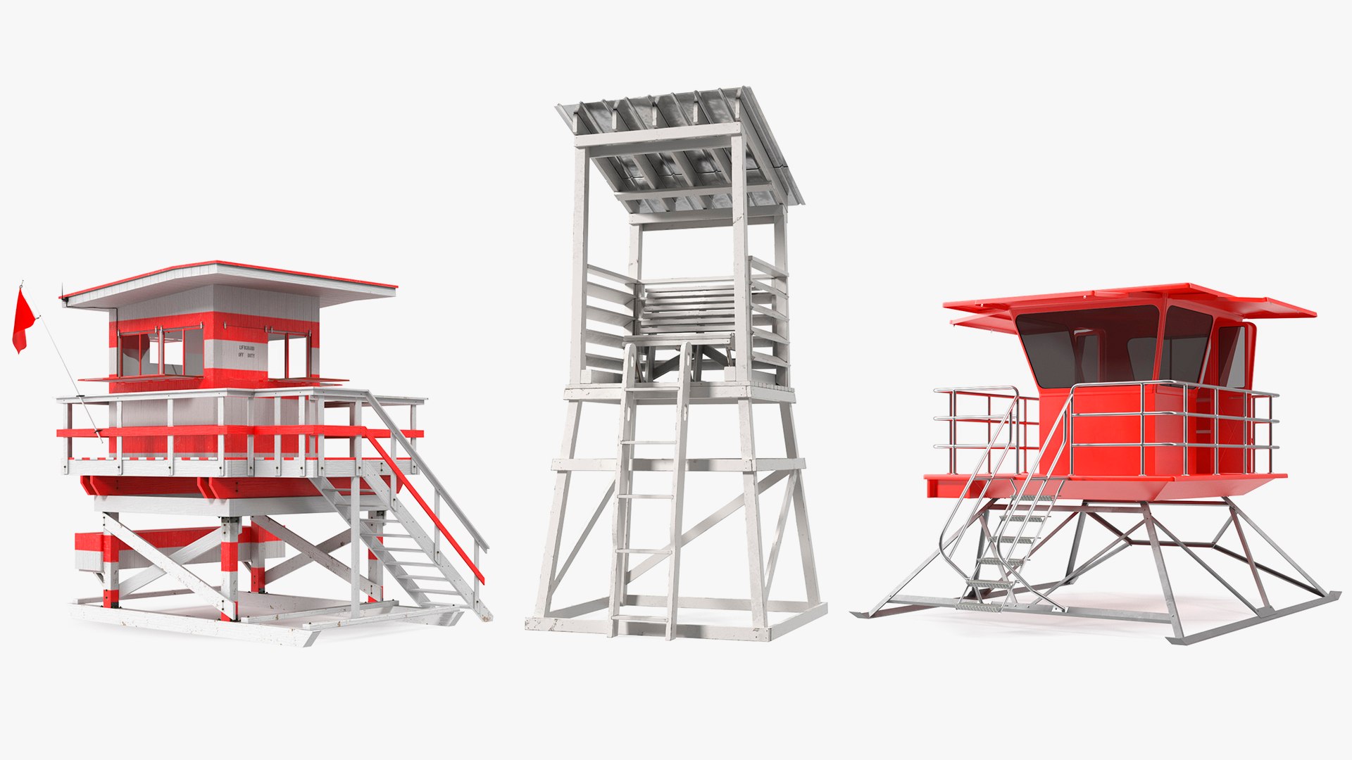Lifeguard Stations Collection 3D - TurboSquid 2169537