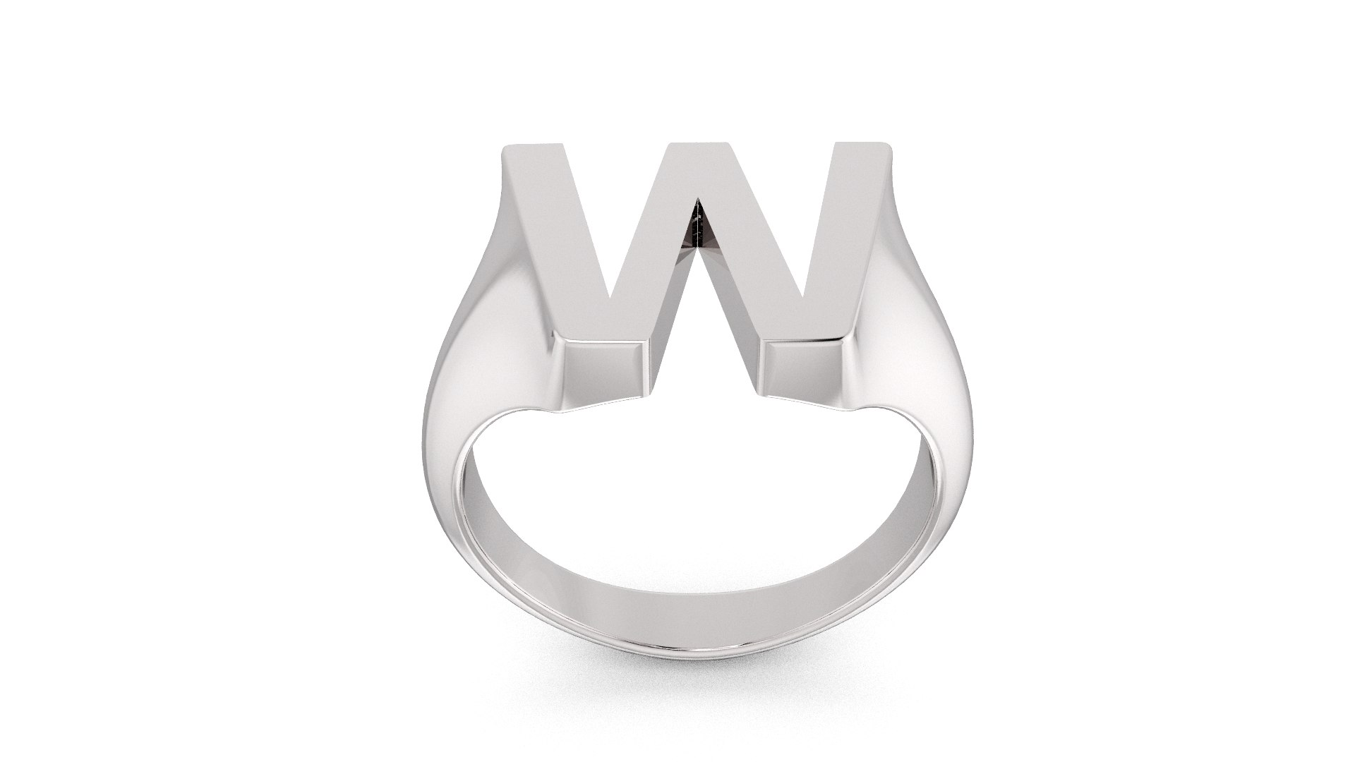 3D Alphabet Signet Ring W Model - TurboSquid 2088793