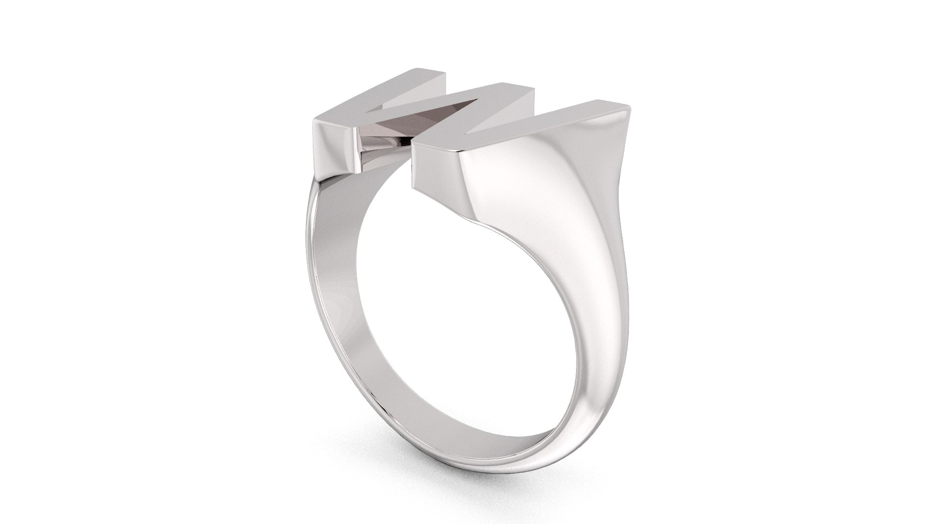 3D Alphabet Signet Ring W Model - TurboSquid 2088793