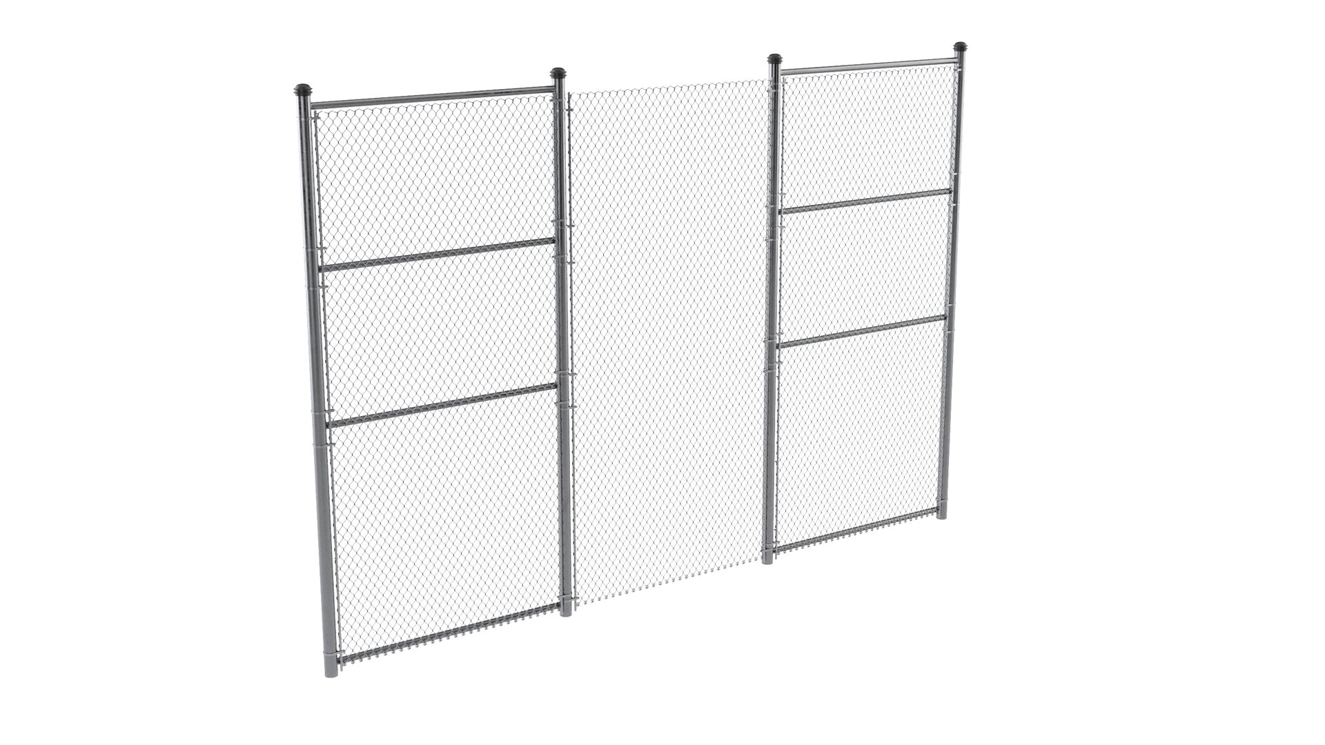 Chain Link Fence 3D Model - TurboSquid 2315643