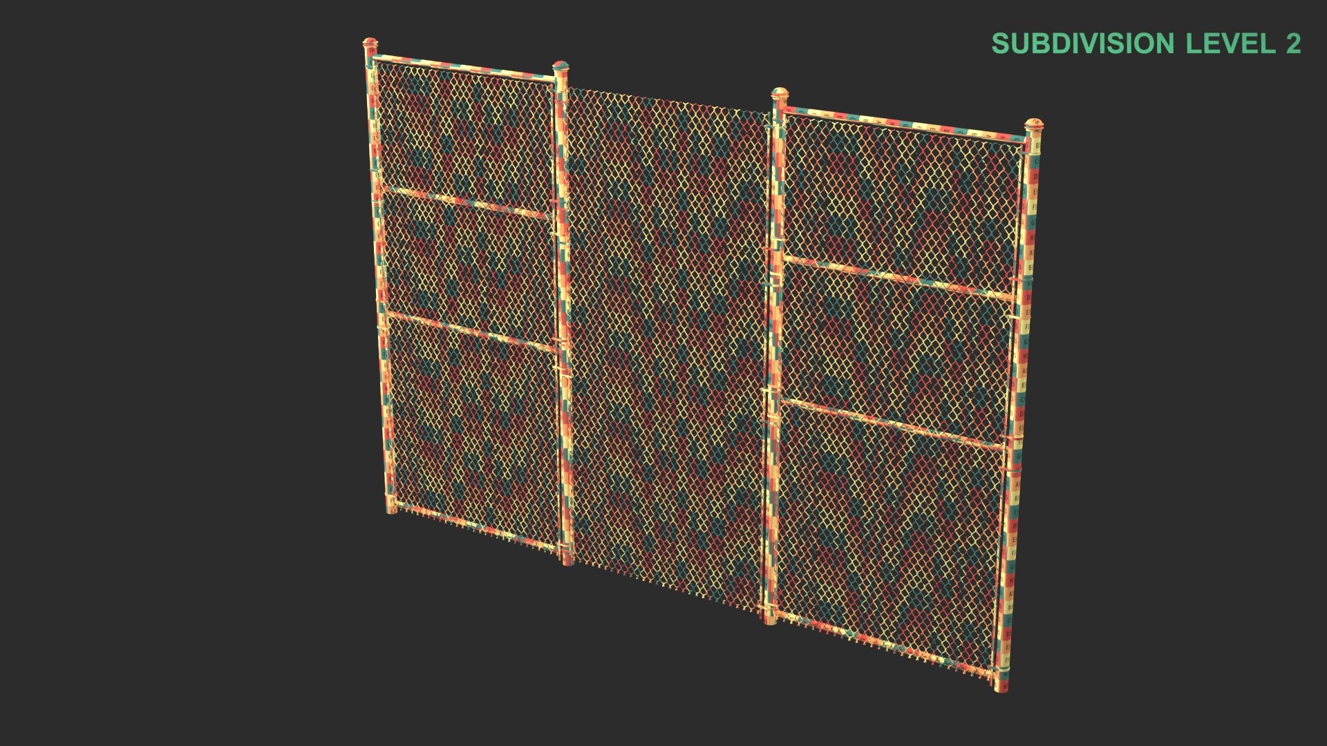 Chain Link Fence 3D Model - TurboSquid 2315643