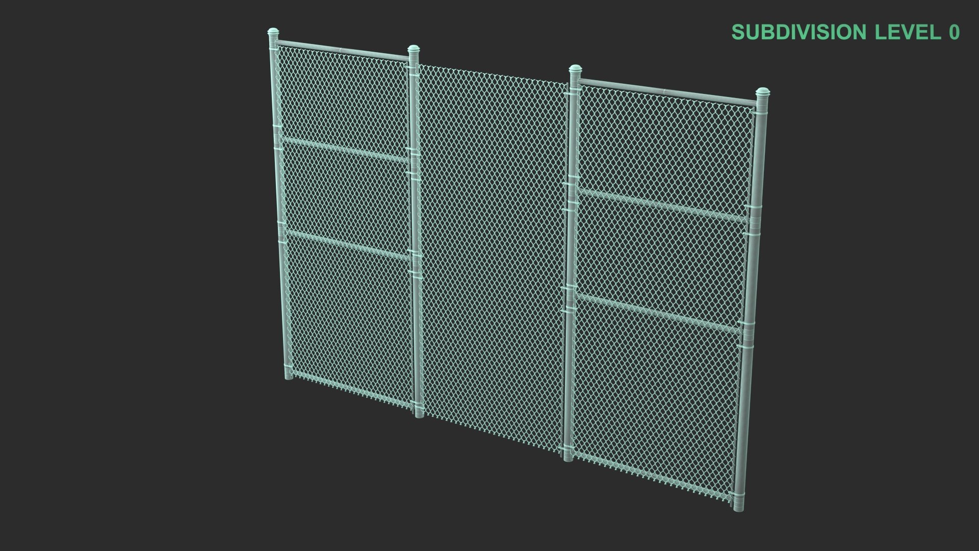 Chain Link Fence 3D Model - TurboSquid 2315643