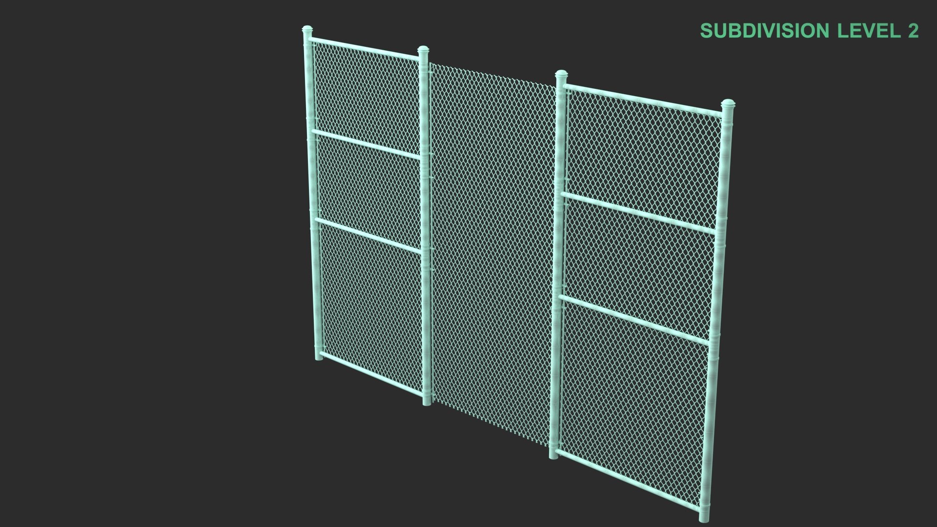 Chain Link Fence 3D Model - TurboSquid 2315643