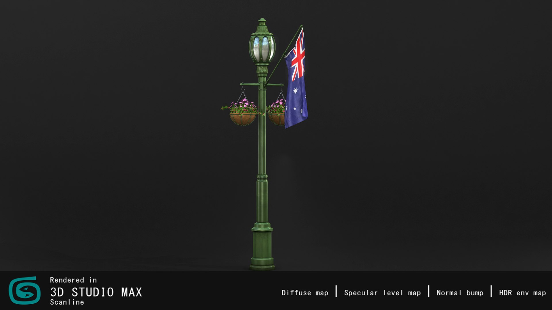 3D Model AU Lamp Post 1A - TurboSquid 1743330