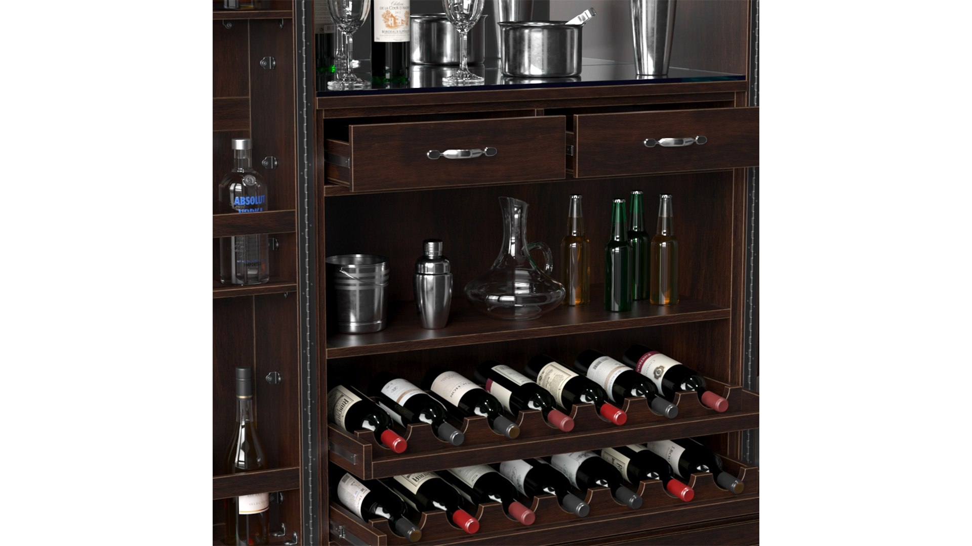 3D Home Bar Cabinet - TurboSquid 1832947