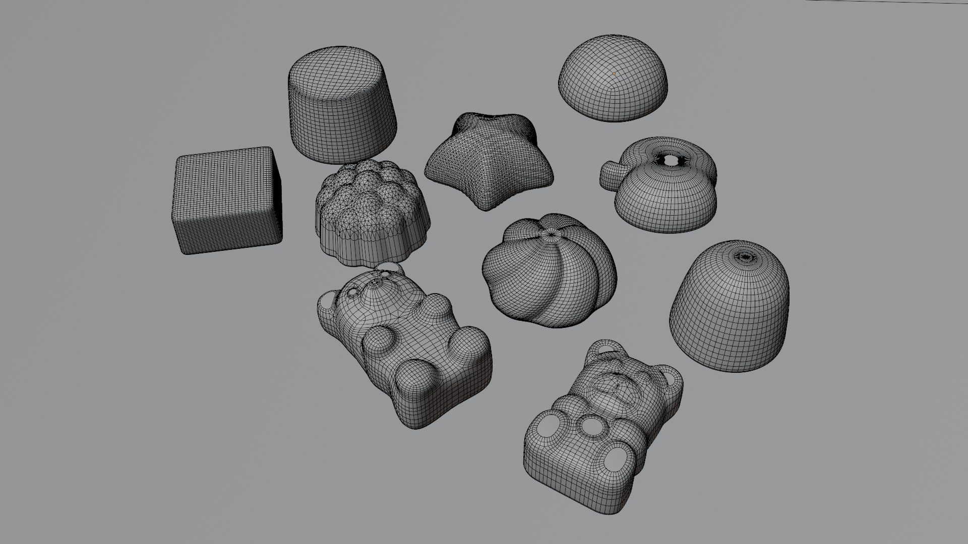 3D Gummies Set Model - TurboSquid 2401543