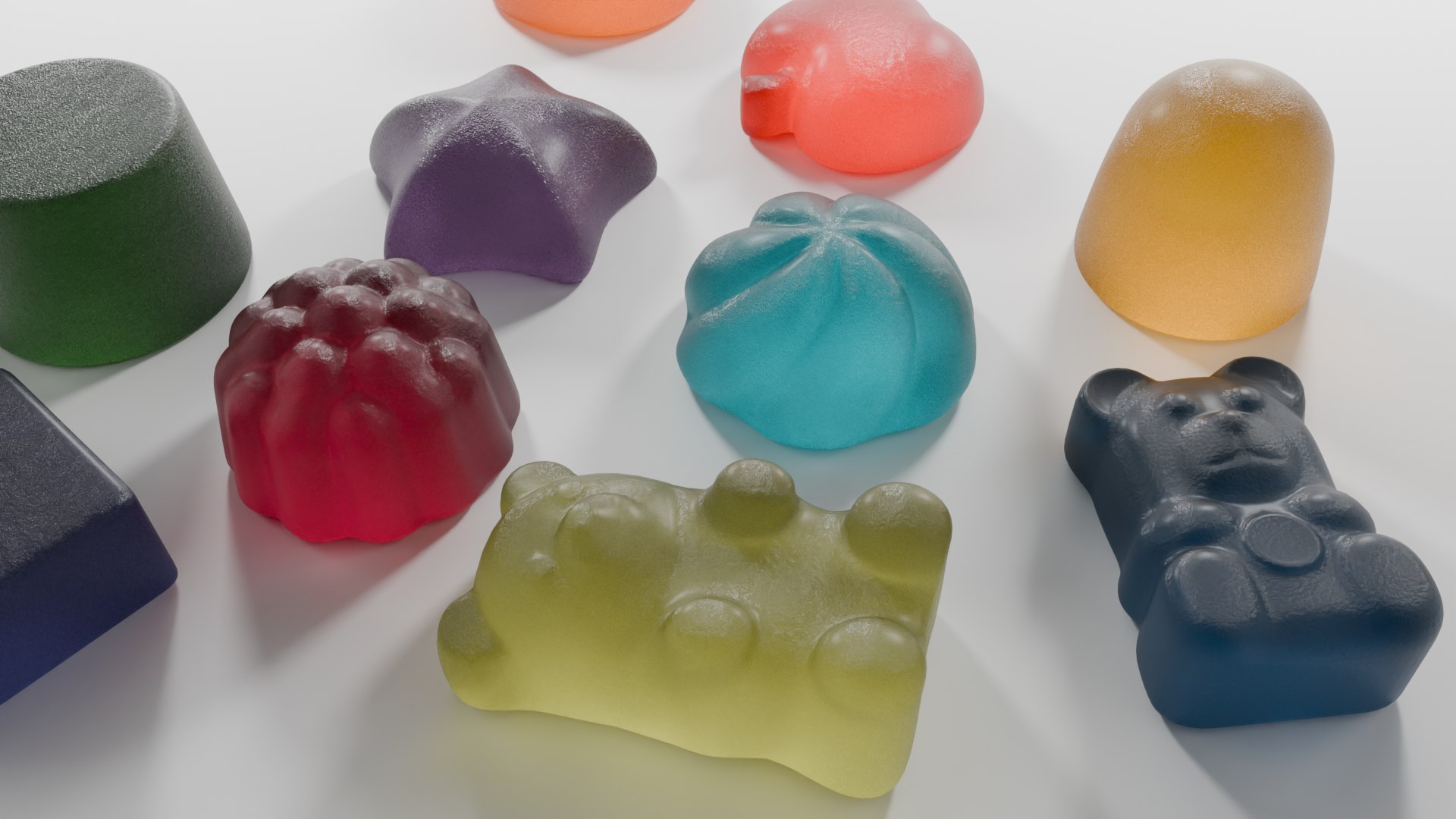 3D Gummies Set Model - TurboSquid 2401543